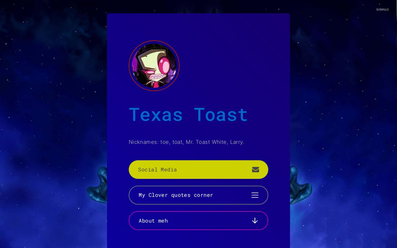 Texas toast's Carrd